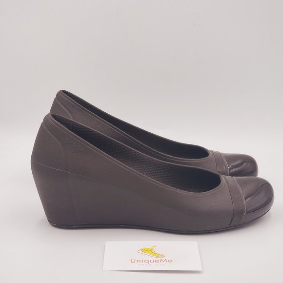 CROCS | Shoes | Crocs Cap Toe Wedge Slide Shoes A15 | Poshmark